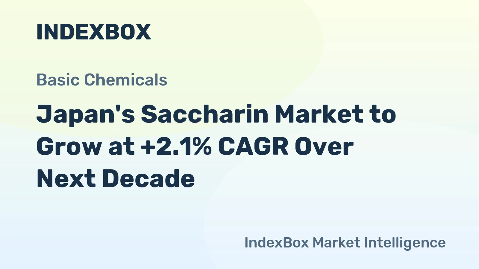 Japan's Saccharin Market to Grow at +2.1% CAGR Over Next Decade