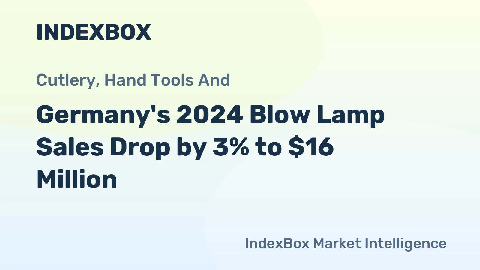 Germany's 2024 Blow Lamp Sales Drop by 3% to $16 Million