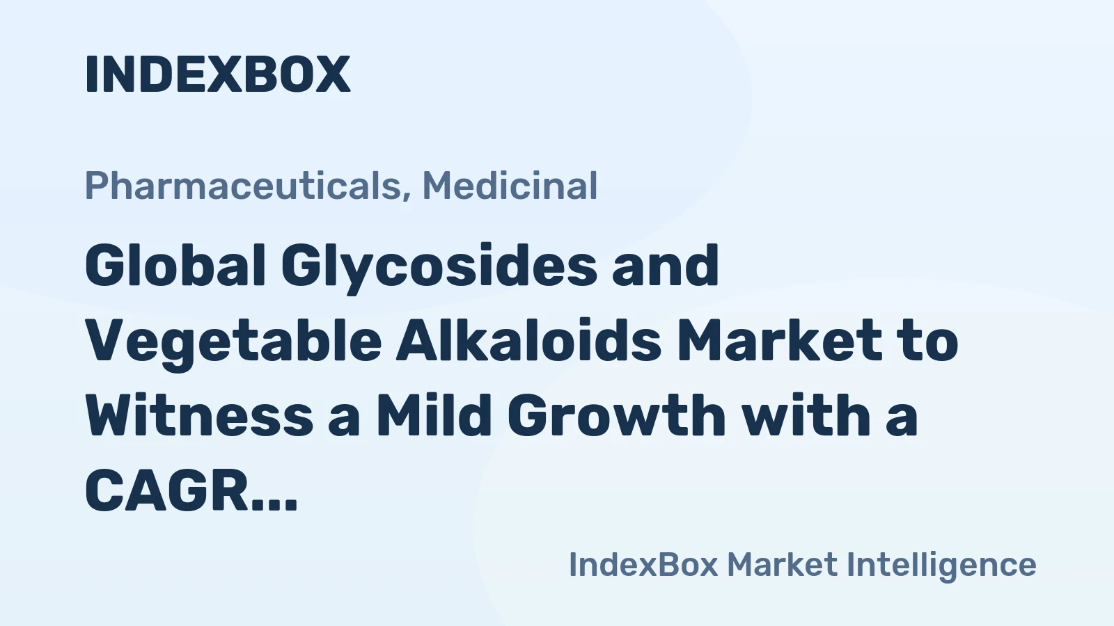 Global Glycosides and Vegetable Alkaloids Market to Witness a Mild Growth with a CAGR of +0.7% from 2024 to 2035