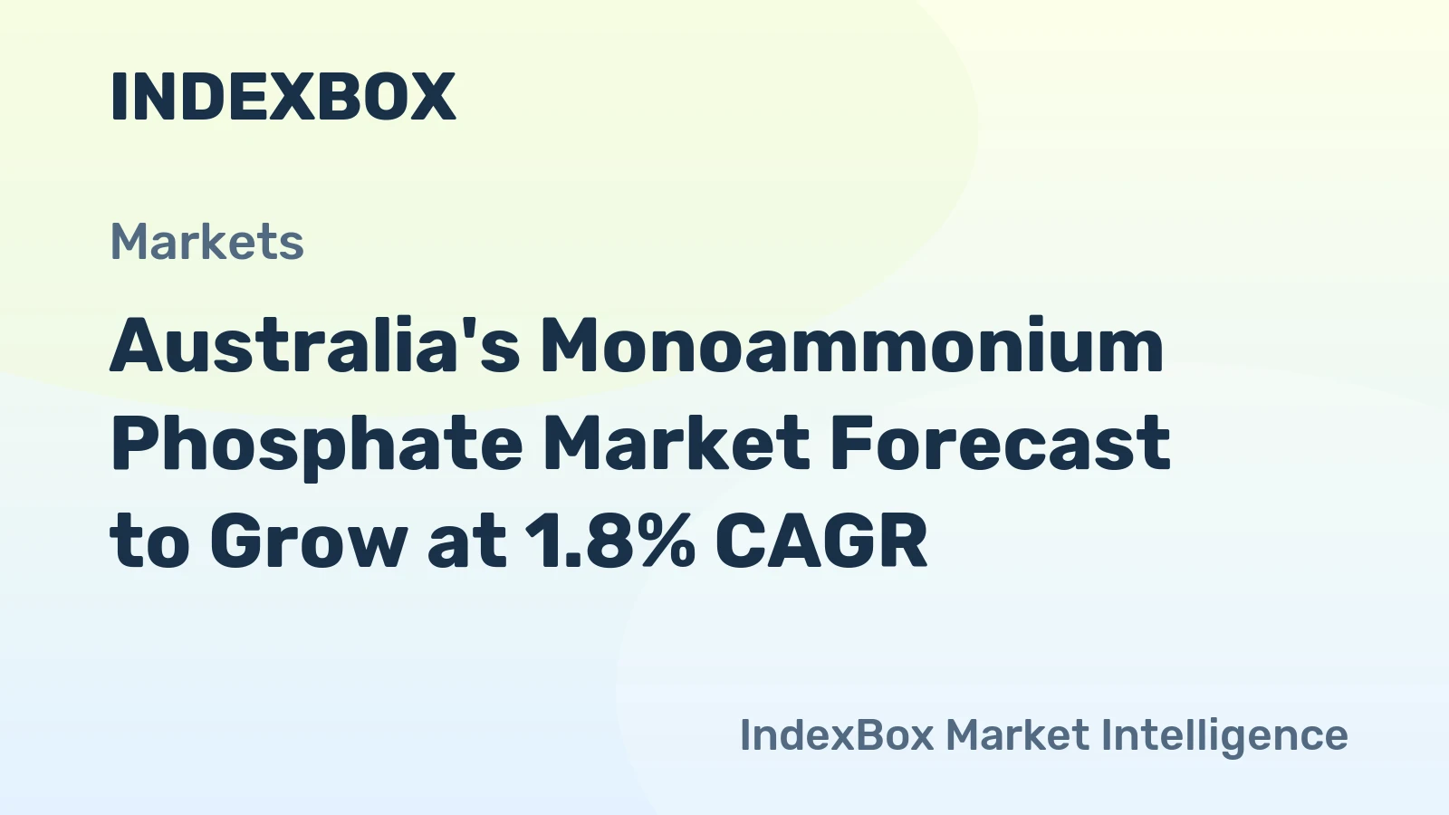 Australia's Monoammonium Phosphate Market Forecast to Grow at 1.8% CAGR