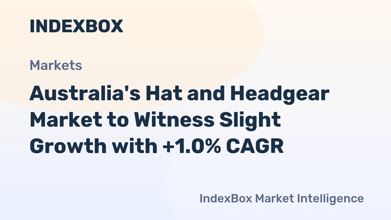Australia's Hat and Headgear Market to Witness Slight Growth with +1.0% CAGR