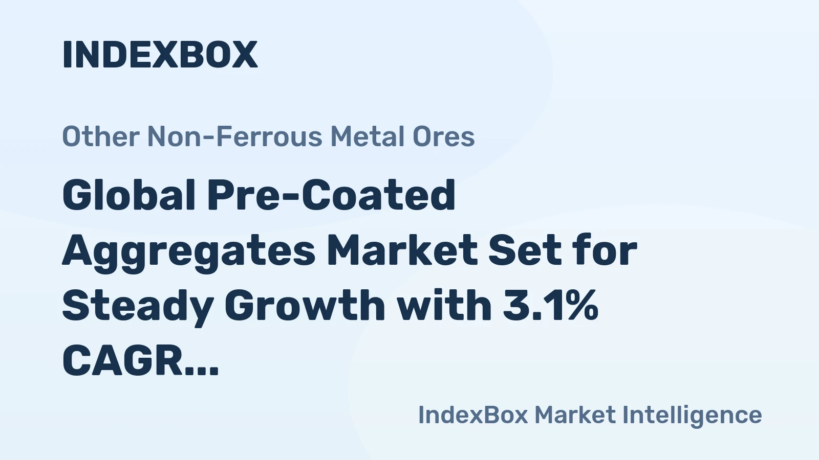 Global Pre-Coated Aggregates Market Set for Steady Growth with 3.1% CAGR in Value Through 2035