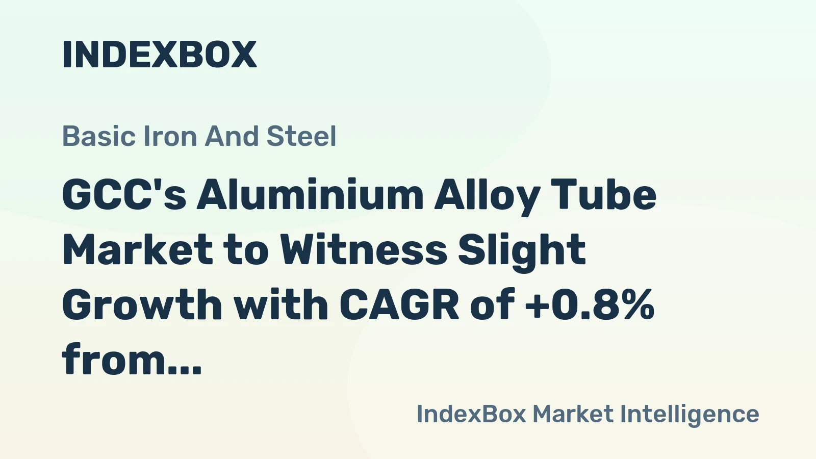 GCC's Aluminium Alloy Tube Market to Witness Slight Growth with CAGR of +0.8% from 2024 to 2035, Reaching $221M by end of 2035