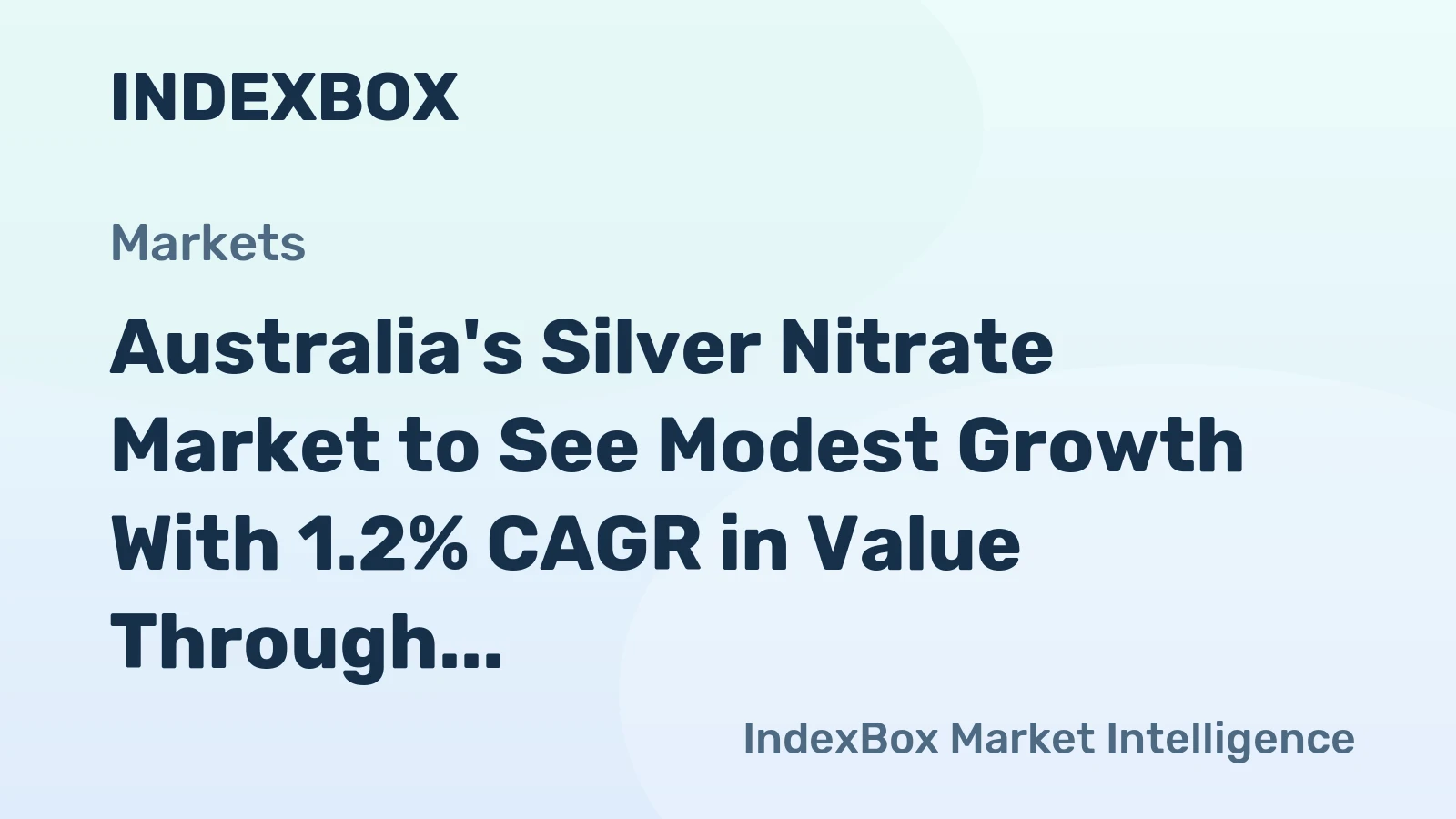 Australia's Silver Nitrate Market to See Modest Growth With 1.2% CAGR in Value Through 2035