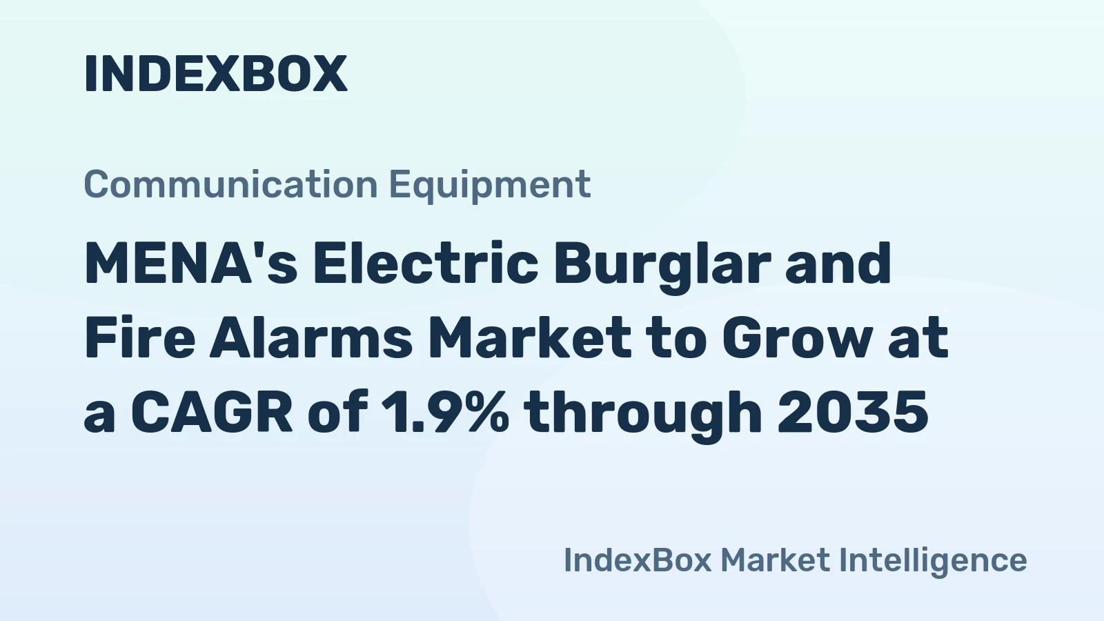 MENA's Electric Burglar and Fire Alarms Market to Grow at a CAGR of 1.9% through 2035