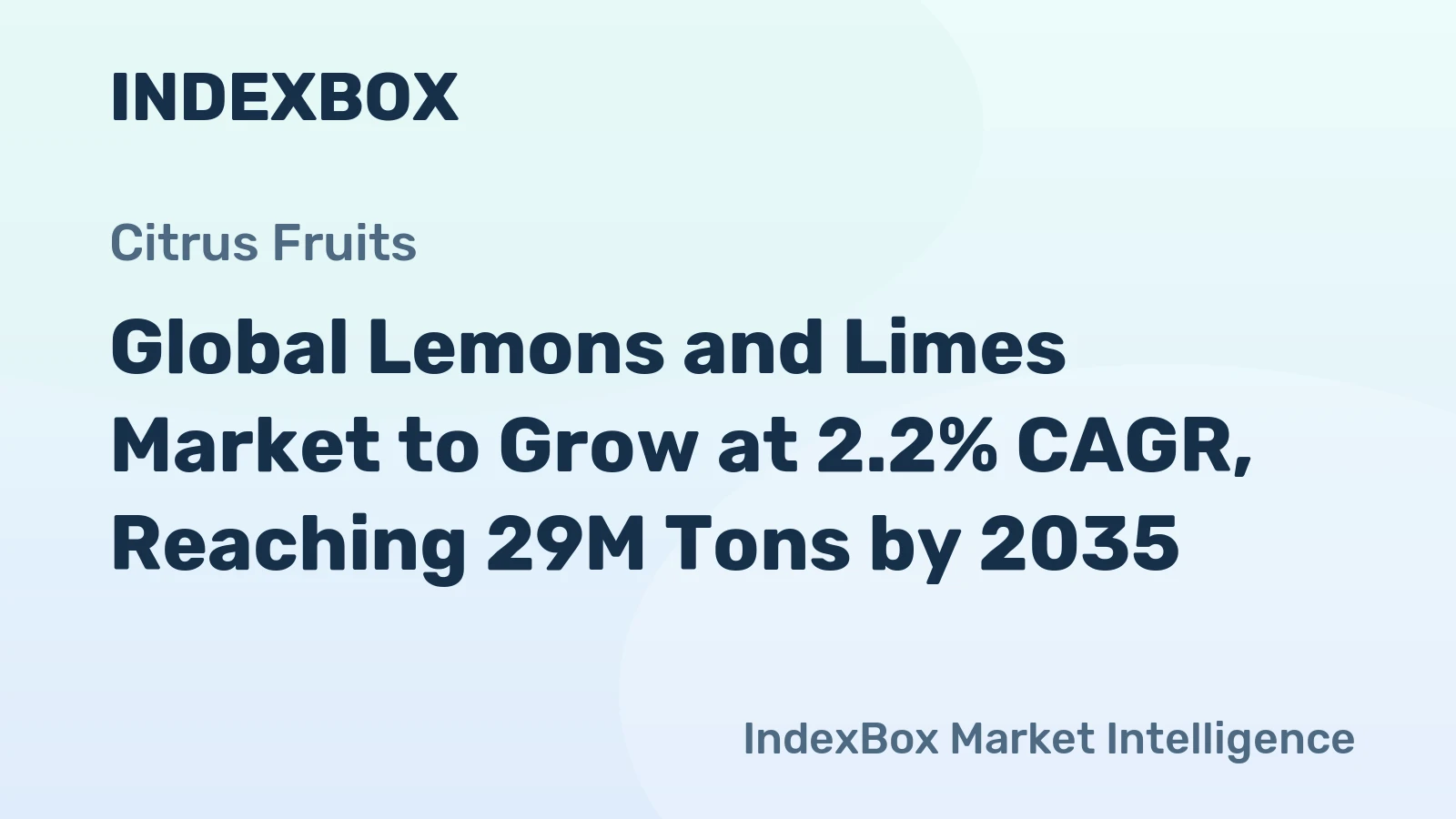 Global Lemons and Limes Market to Grow at 2.2% CAGR, Reaching 29M Tons by 2035