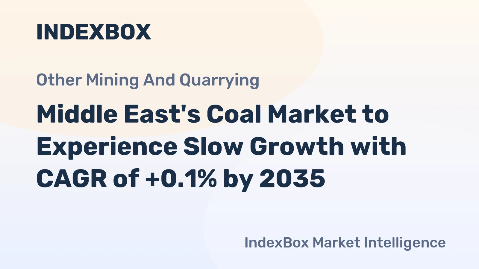 Middle East's Coal Market to Experience Slow Growth with CAGR of +0.1% by 2035
