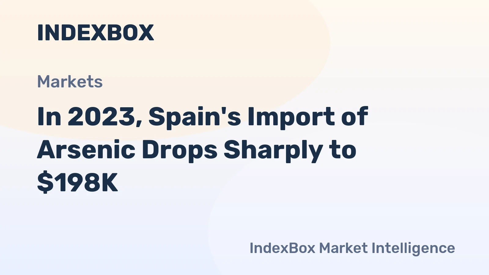 In 2023, Spain's Import of Arsenic Drops Sharply to $198K.