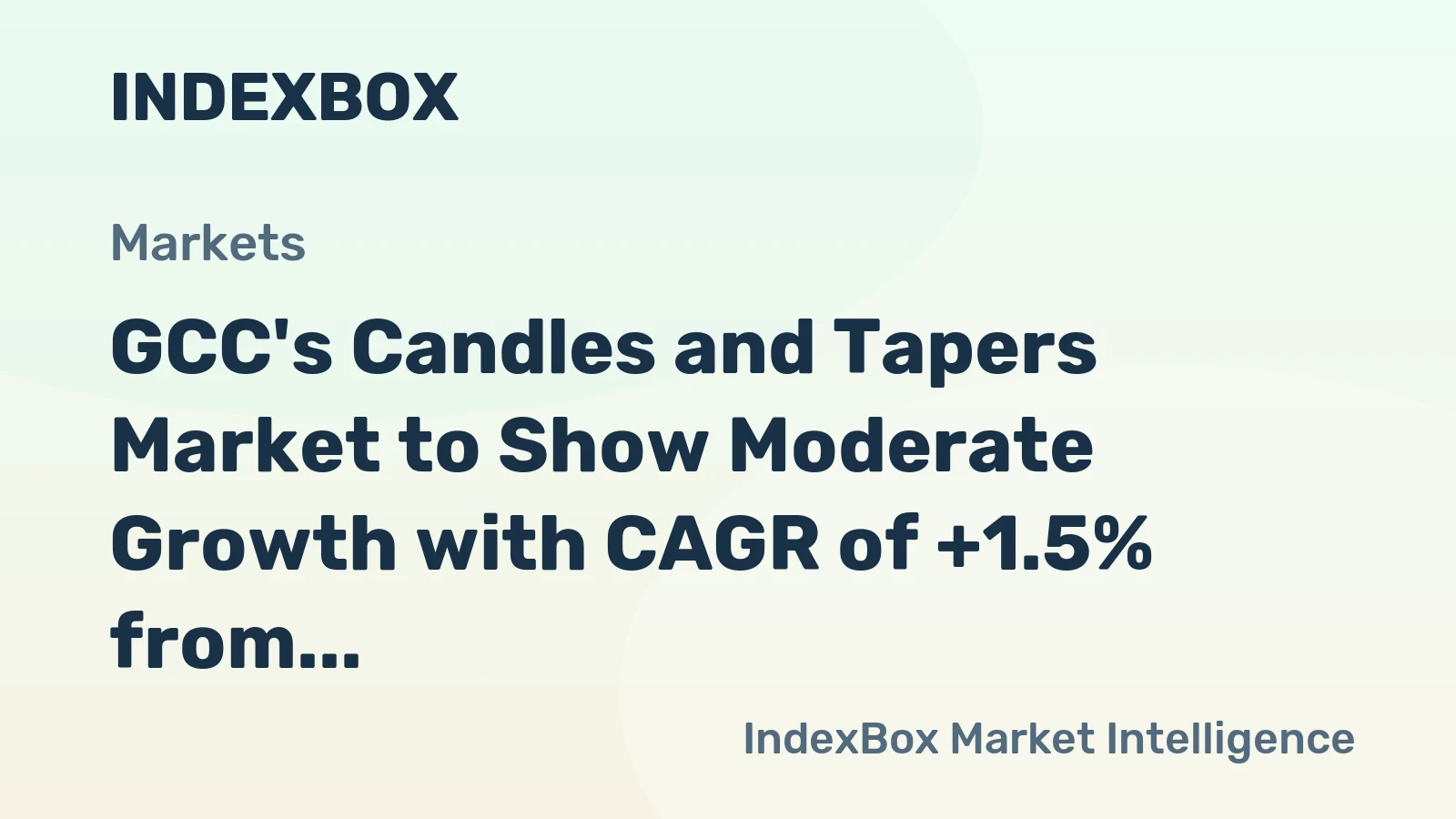 GCC's Candles and Tapers Market to Show Moderate Growth with CAGR of +1.5% from 2024-2035