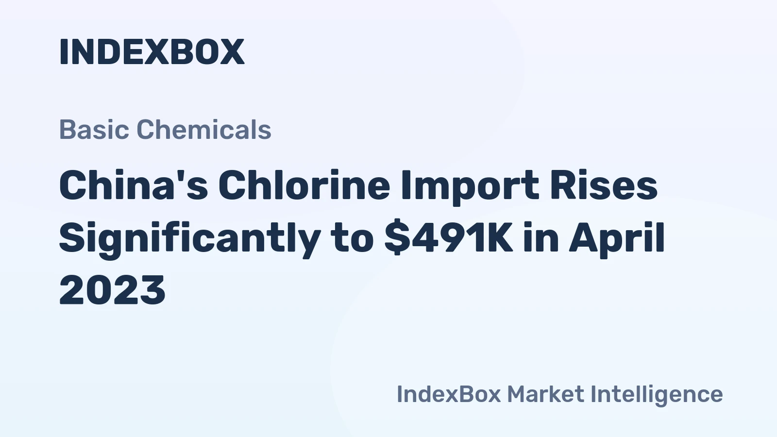 China's Chlorine Import Rises Significantly to $491K in April 2023