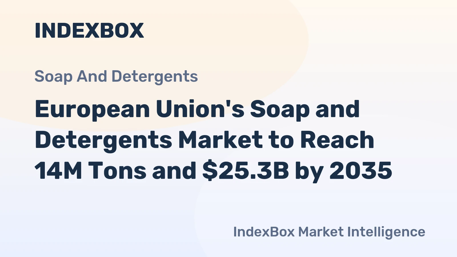 European Union's Soap and Detergents Market to Reach 14M Tons and $25.3B by 2035