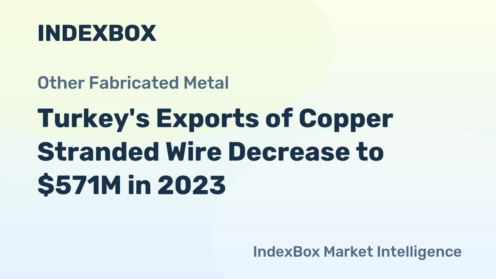 Turkey's Exports of Copper Stranded Wire Decrease to $571M in 2023