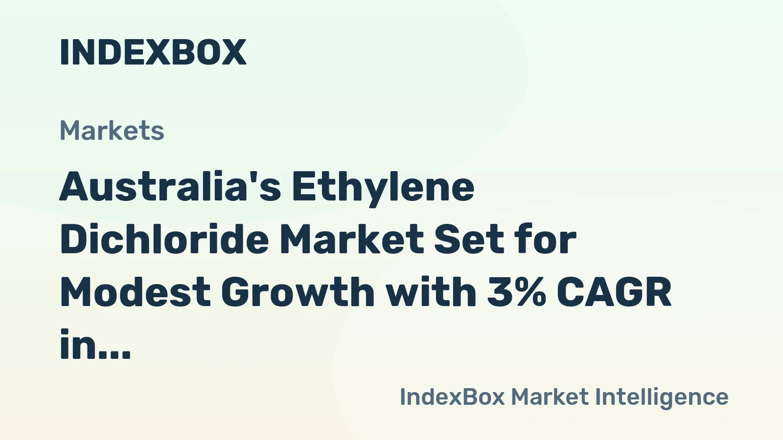Australia's Ethylene Dichloride Market Set for Modest Growth with 3% CAGR in Value Through 2035