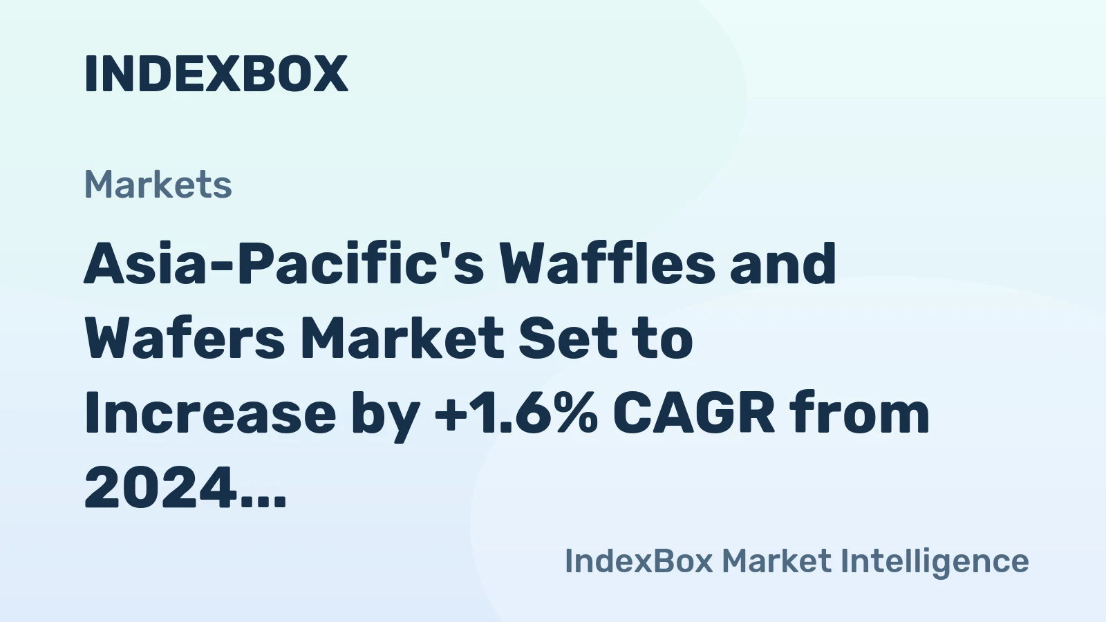 Asia-Pacific's Waffles and Wafers Market Set to Increase by +1.6% CAGR from 2024 to 2035