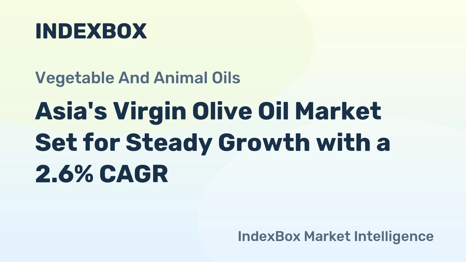 Asia's Virgin Olive Oil Market Set for Steady Growth with a 2.6% CAGR