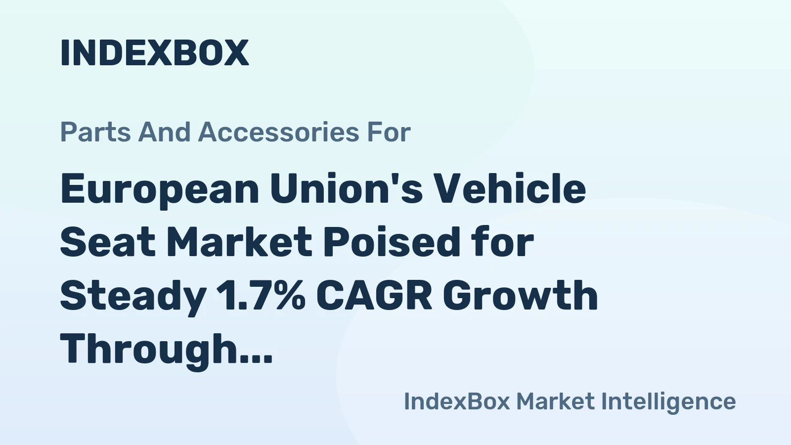 European Union's Vehicle Seat Market Poised for Steady 1.7% CAGR Growth Through 2035