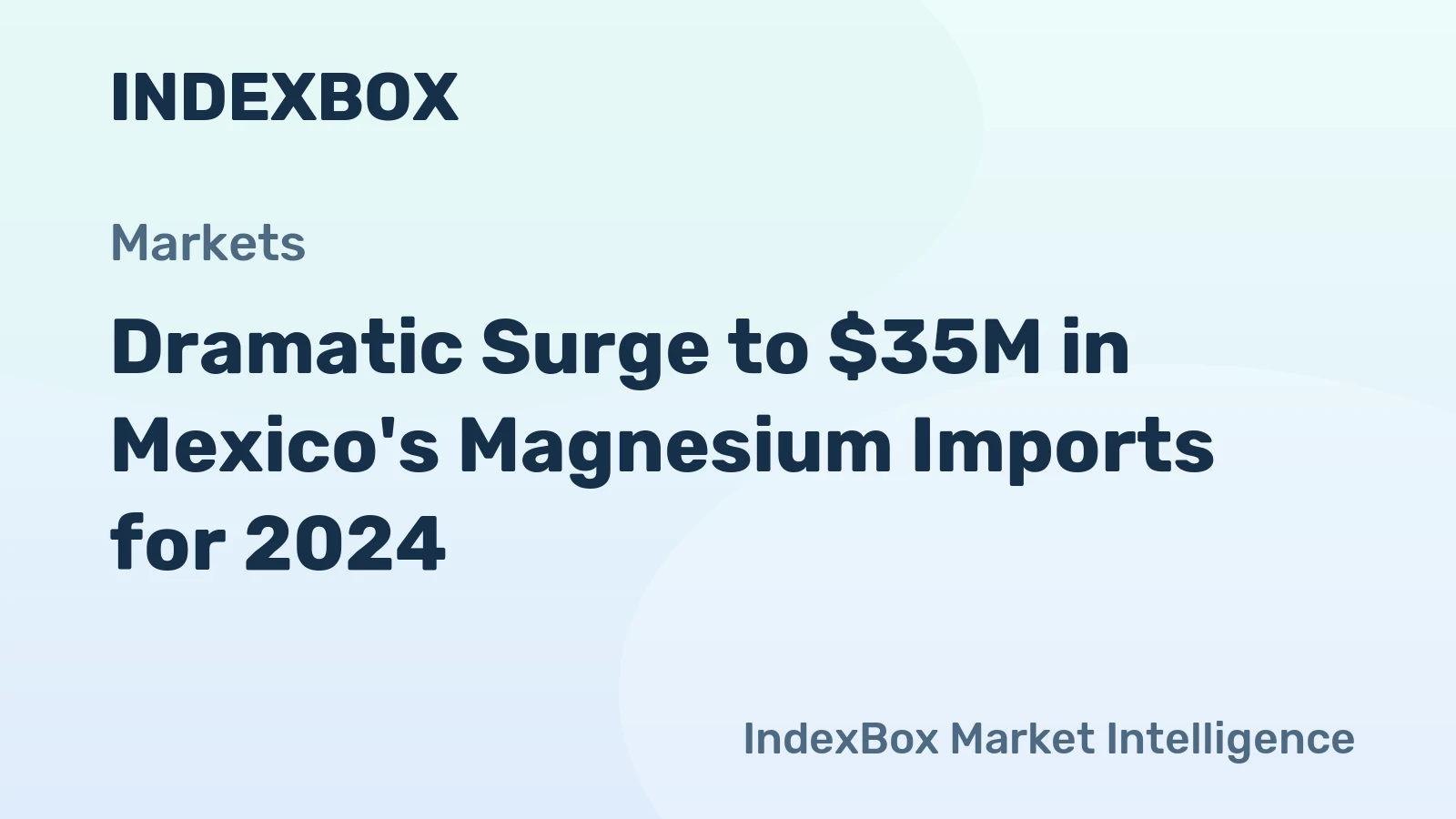 Dramatic Surge to $35M in Mexico's Magnesium Imports for 2024