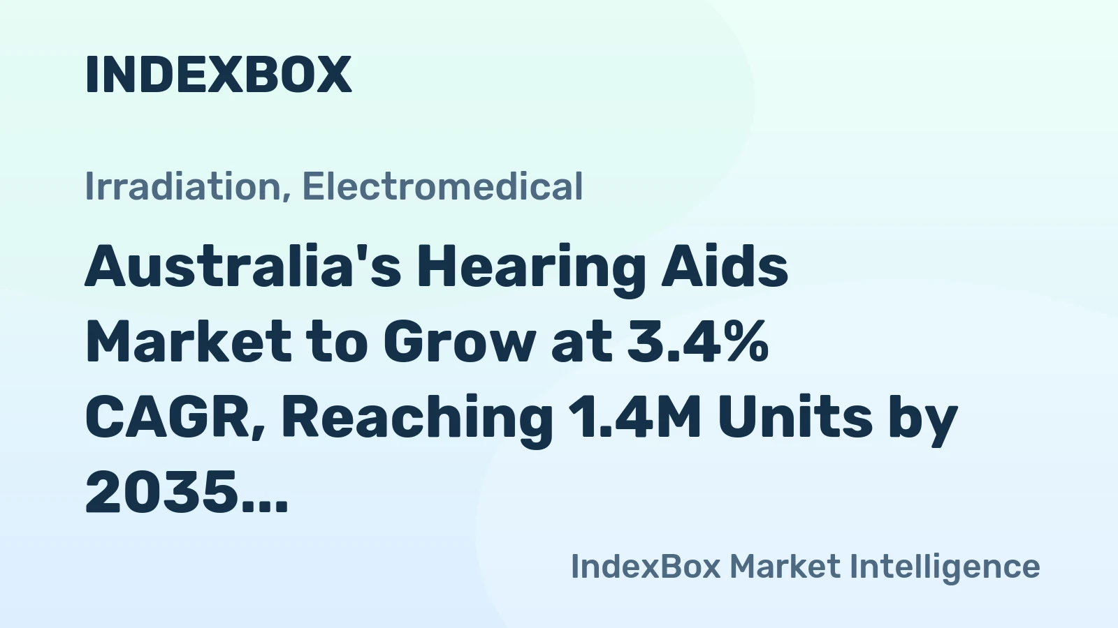 Australia's Hearing Aids Market to Grow at 3.4% CAGR, Reaching 1.4M Units by 2035