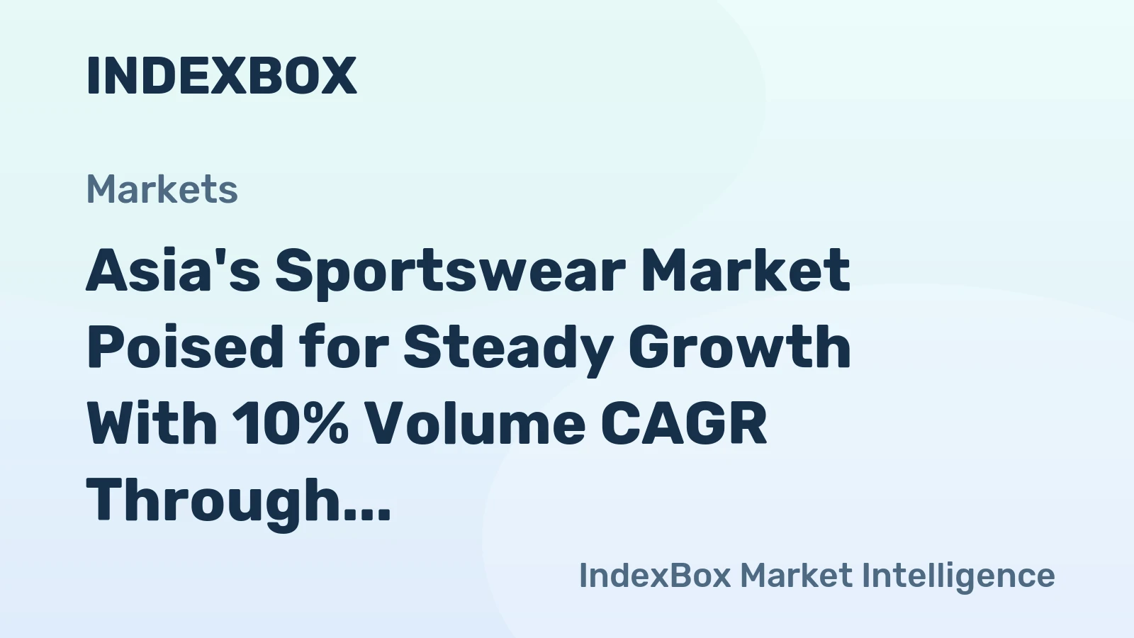 Asia's Sportswear Market Poised for Steady Growth With 10% Volume CAGR Through 2035