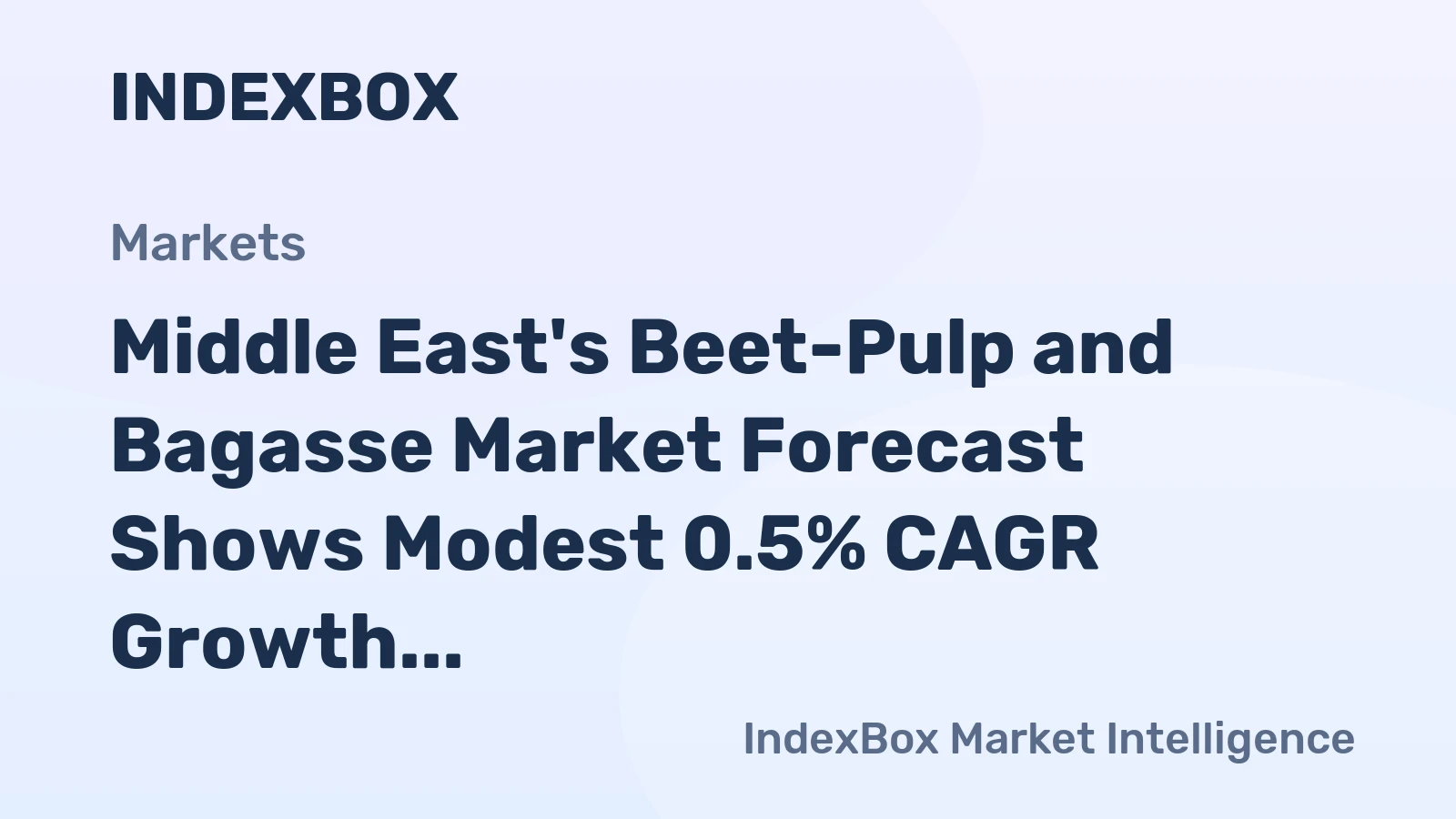 Middle East's Beet-Pulp and Bagasse Market Forecast Shows Modest 0.5% CAGR Growth Through 2035
