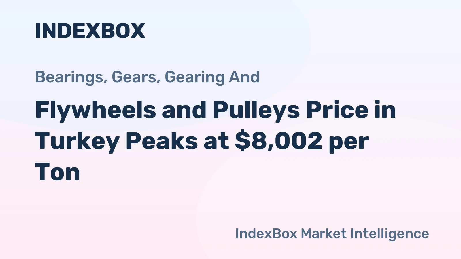 Flywheels and Pulleys Price in Turkey Peaks at $8,002 per Ton
