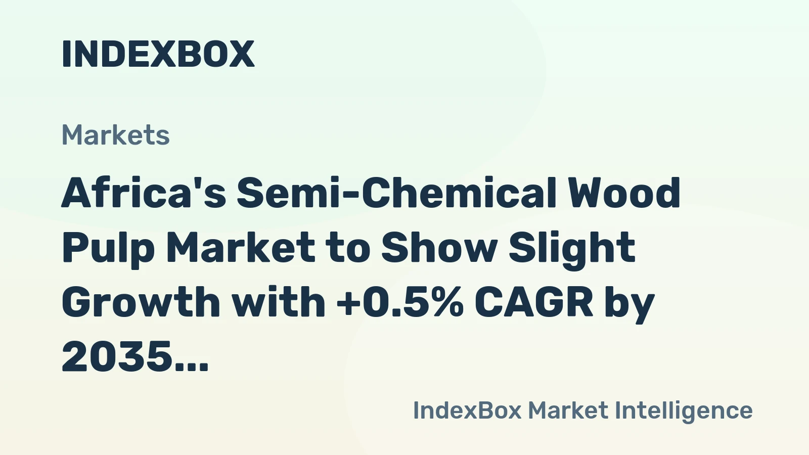 Africa's Semi-Chemical Wood Pulp Market to Show Slight Growth with +0.5% CAGR by 2035