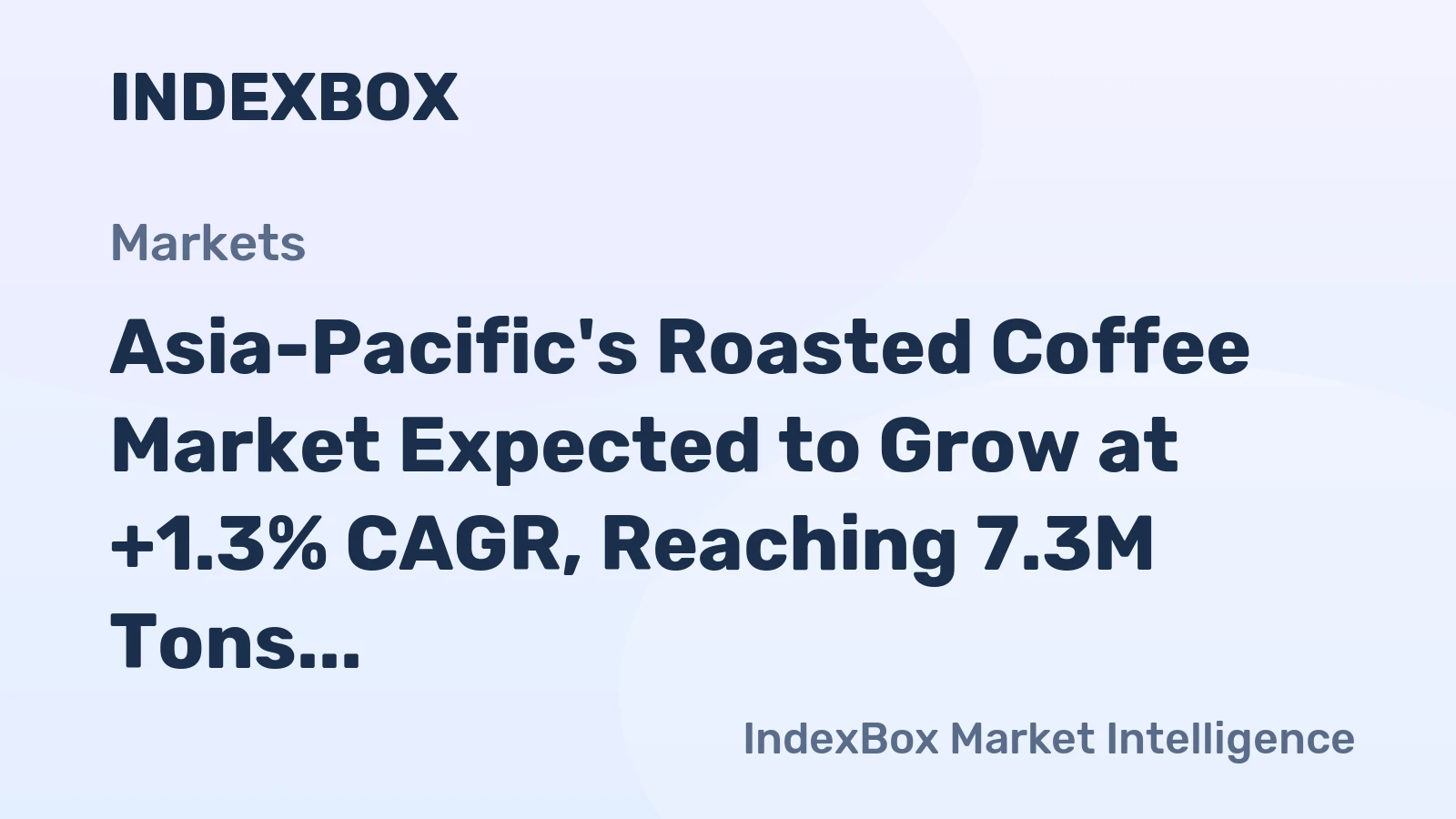 Asia-Pacific's Roasted Coffee Market Expected to Grow at +1.3% CAGR, Reaching 7.3M Tons by 2035