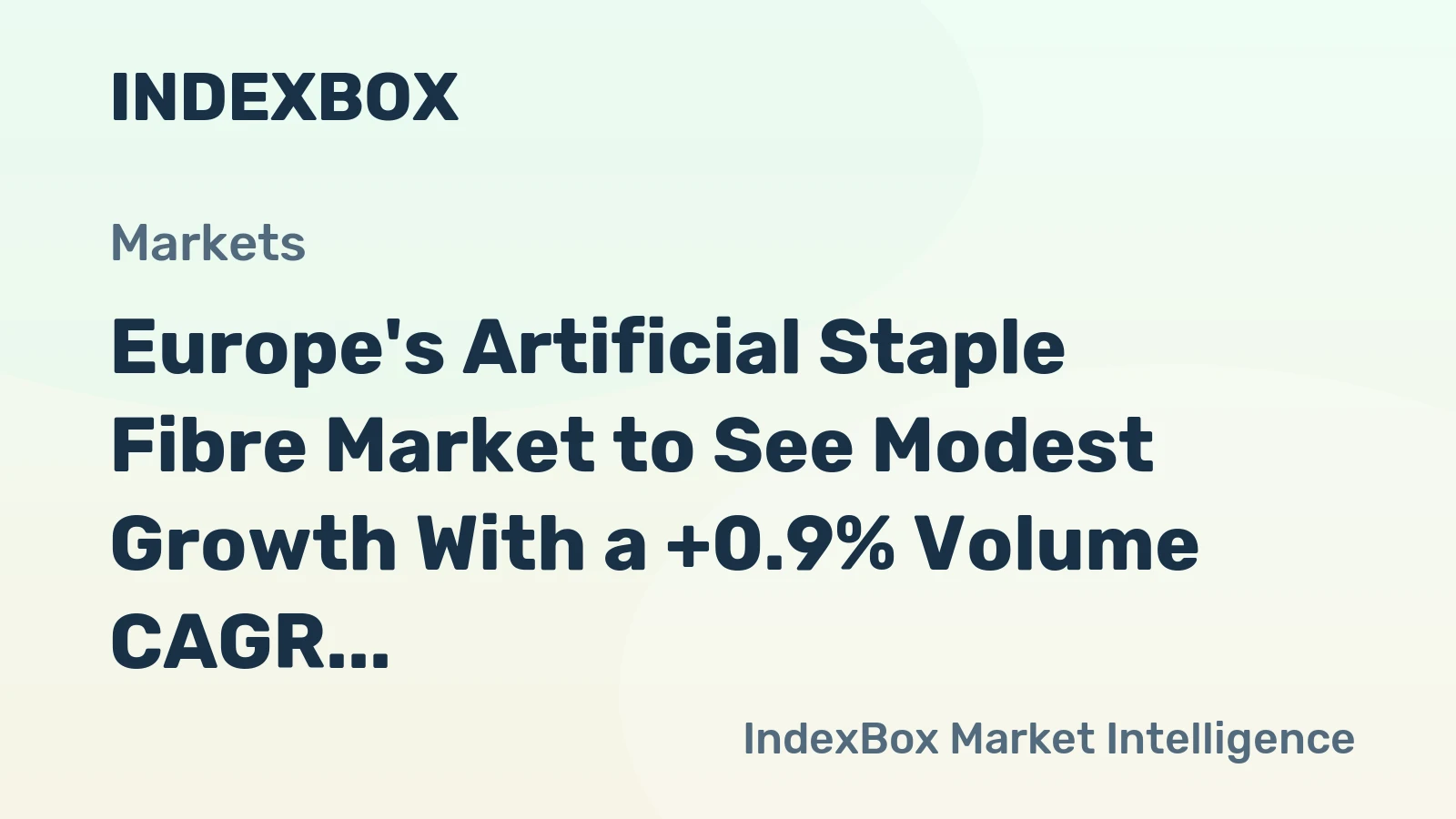 Europe's Artificial Staple Fibre Market to See Modest Growth With a +0.9% Volume CAGR Through 2035