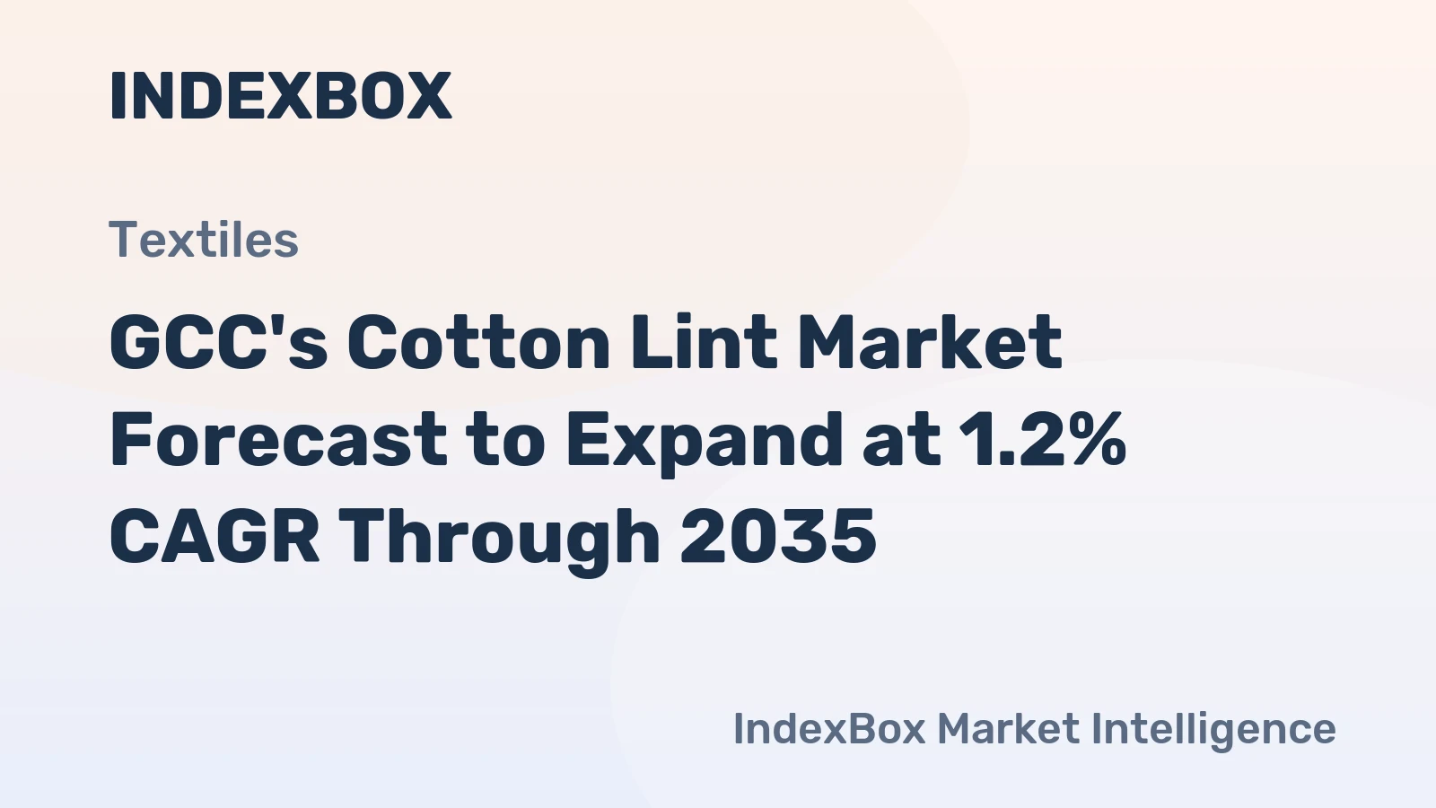 GCC's Cotton Lint Market Forecast to Expand at 1.2% CAGR Through 2035