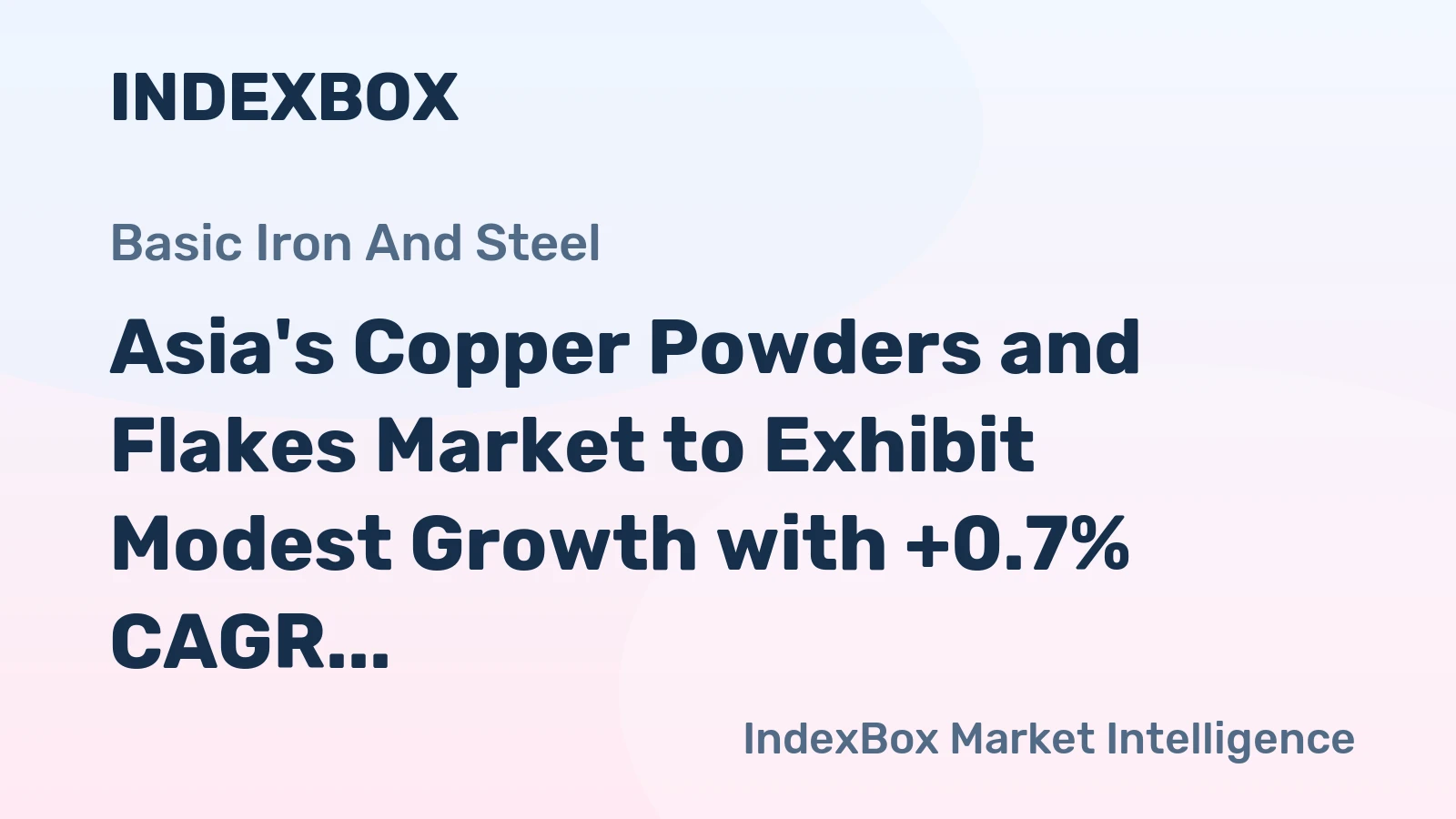 Asia's Copper Powders and Flakes Market to Exhibit Modest Growth with +0.7% CAGR through 2035