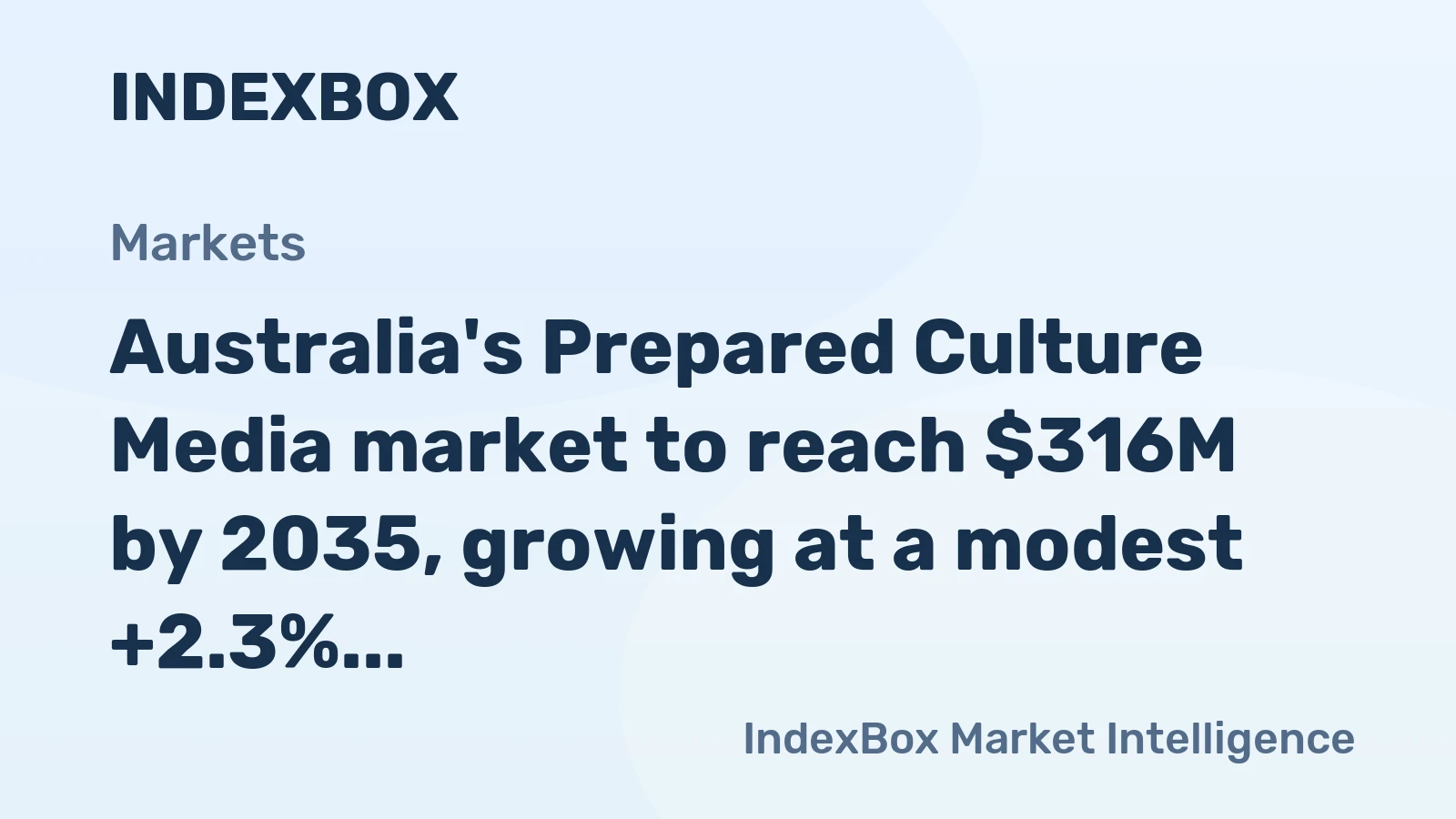 Australia's Prepared Culture Media market to reach $316M by 2035, growing at a modest +2.3% CAGR.