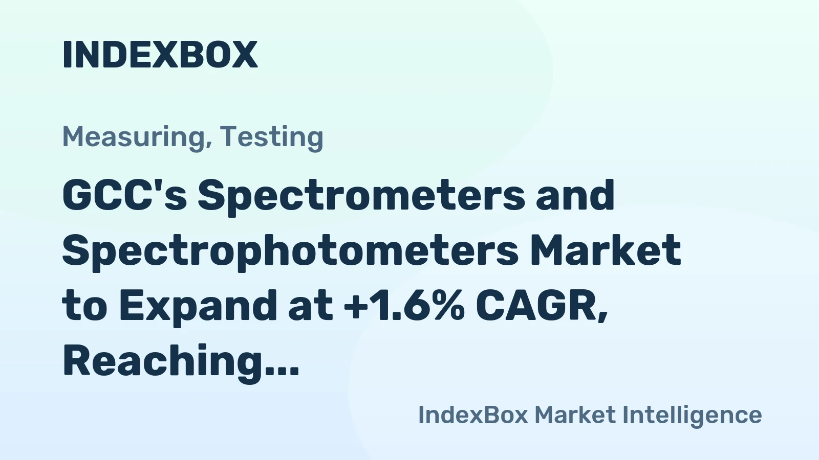 GCC's Spectrometers and Spectrophotometers Market to Expand at +1.6% CAGR, Reaching $123M by 2035