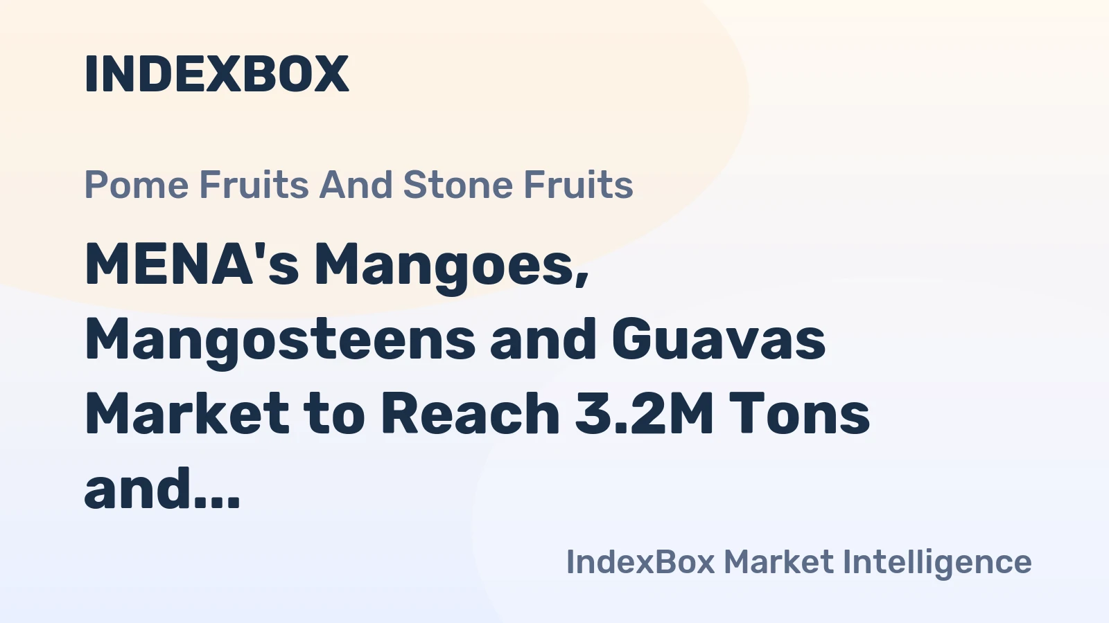 MENA's Mangoes, Mangosteens and Guavas Market to Reach 3.2M Tons and $6.9B by 2035