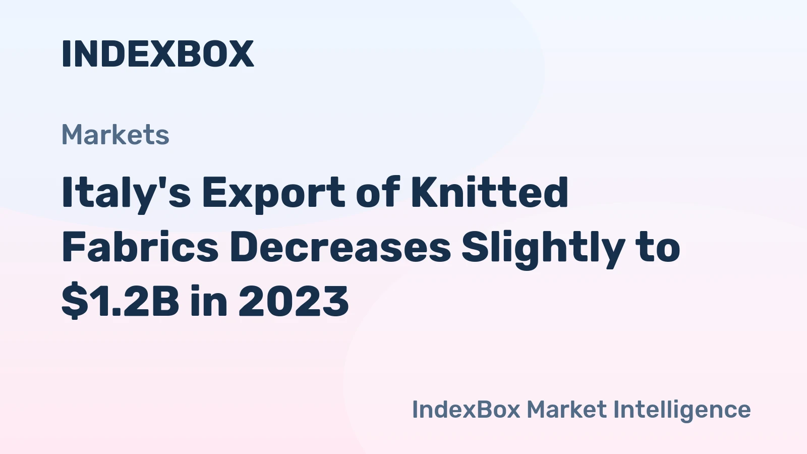 Italy's Export of Knitted Fabrics Decreases Slightly to $1.2B in 2023