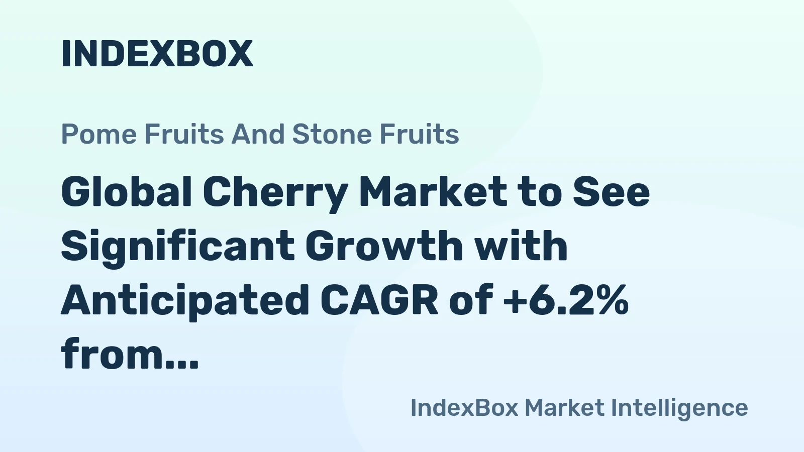 Global Cherry Market to See Significant Growth with Anticipated CAGR of +6.2% from 2023 to 2030, Reaching $17.4B in Value