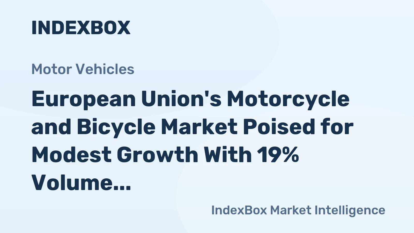 European Union's Motorcycle and Bicycle Market Poised for Modest Growth With 19% Volume CAGR Through 2035