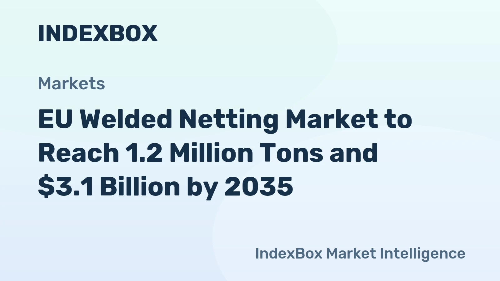 EU Welded Netting Market to Reach 1.2 Million Tons and $3.1 Billion by 2035