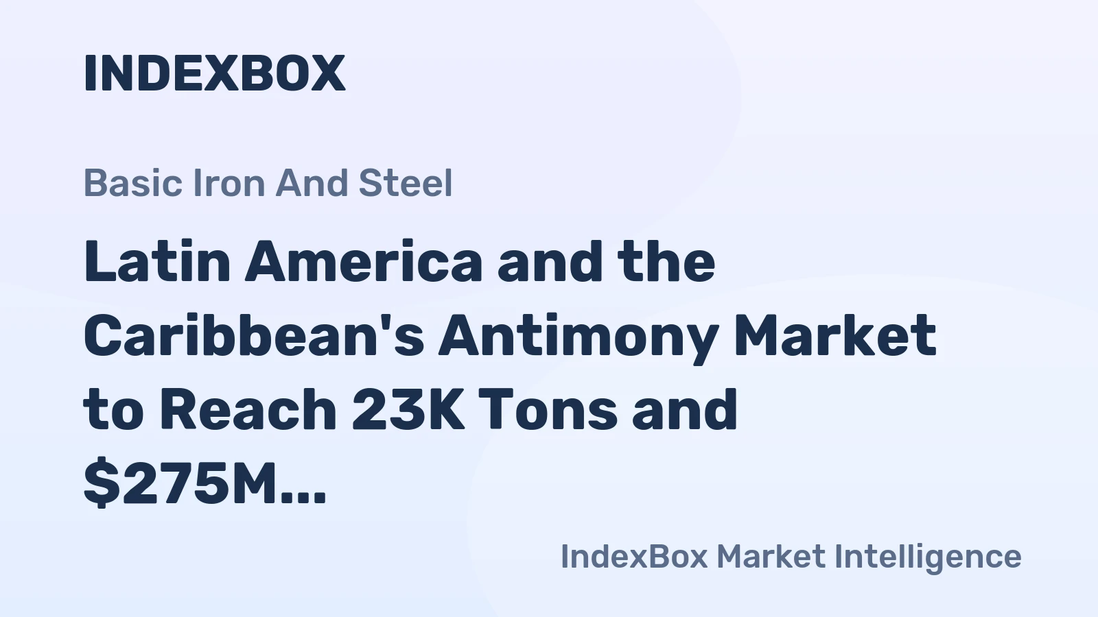 Latin America and the Caribbean's Antimony Market to Reach 23K Tons and $275M by 2035