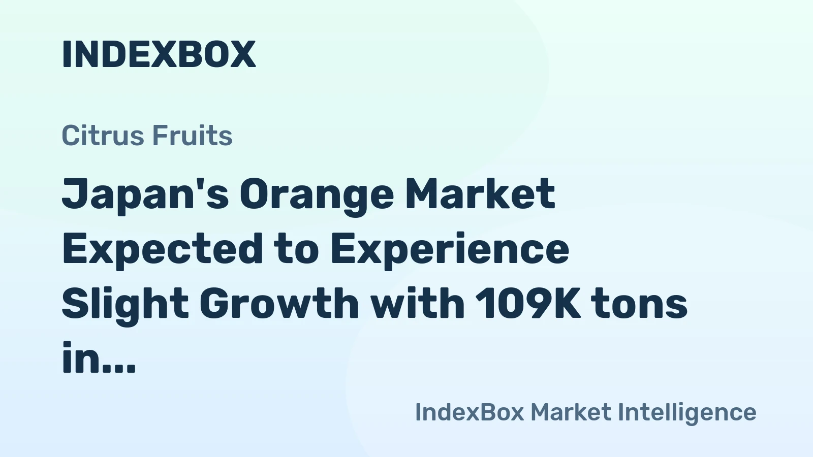 Japan's Orange Market Expected to Experience Slight Growth with 109K tons in Volume and $171M in Value by 2035