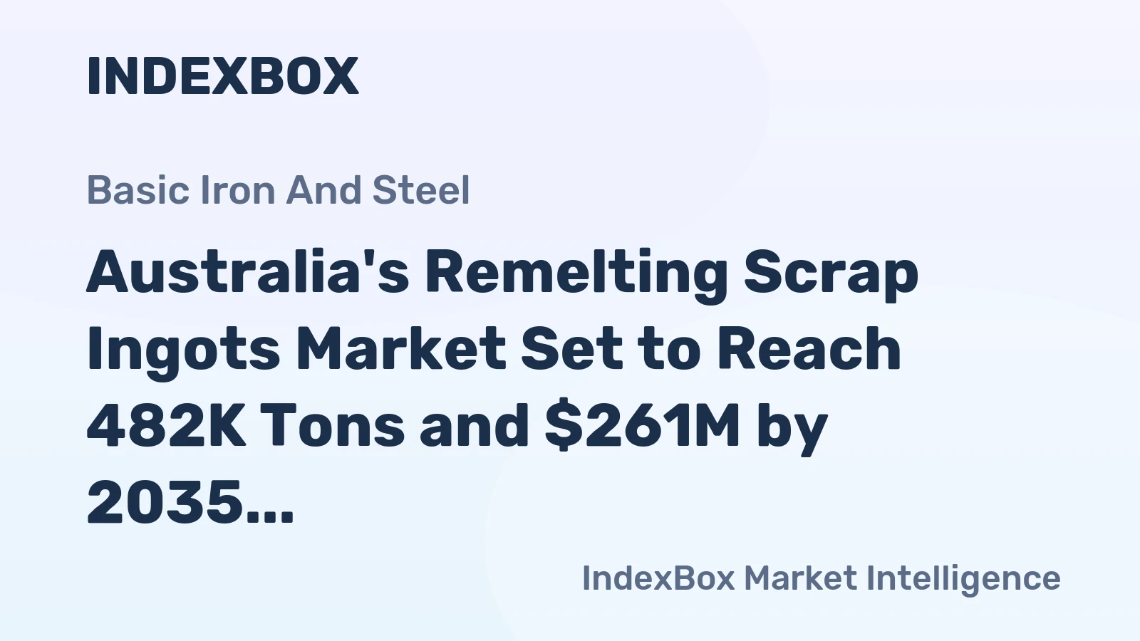 Australia's Remelting Scrap Ingots Market Set to Reach 482K Tons and $261M by 2035