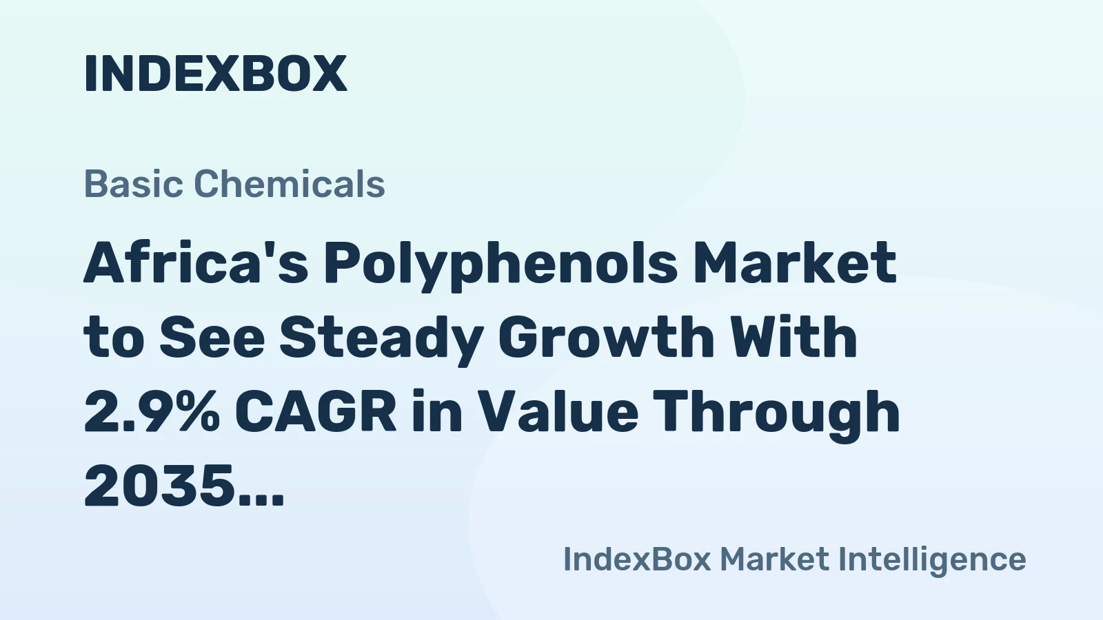 Africa's Polyphenols Market to See Steady Growth With 2.9% CAGR in Value Through 2035