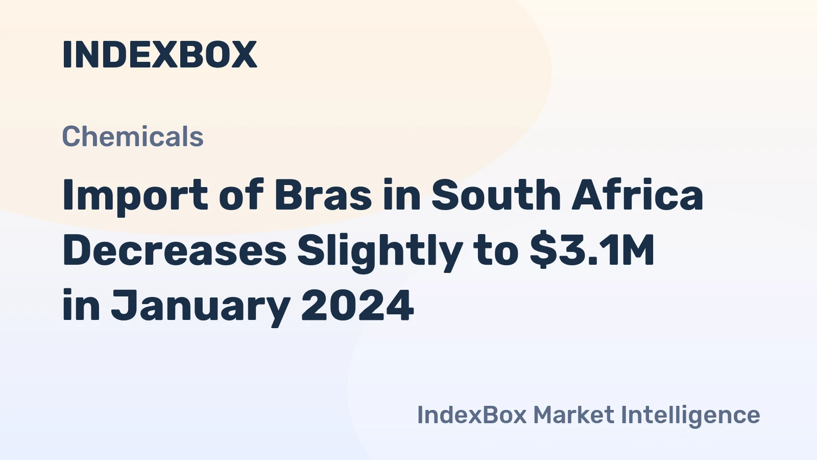 Import of Bras in South Africa Decreases Slightly to $3.1M in January 2024