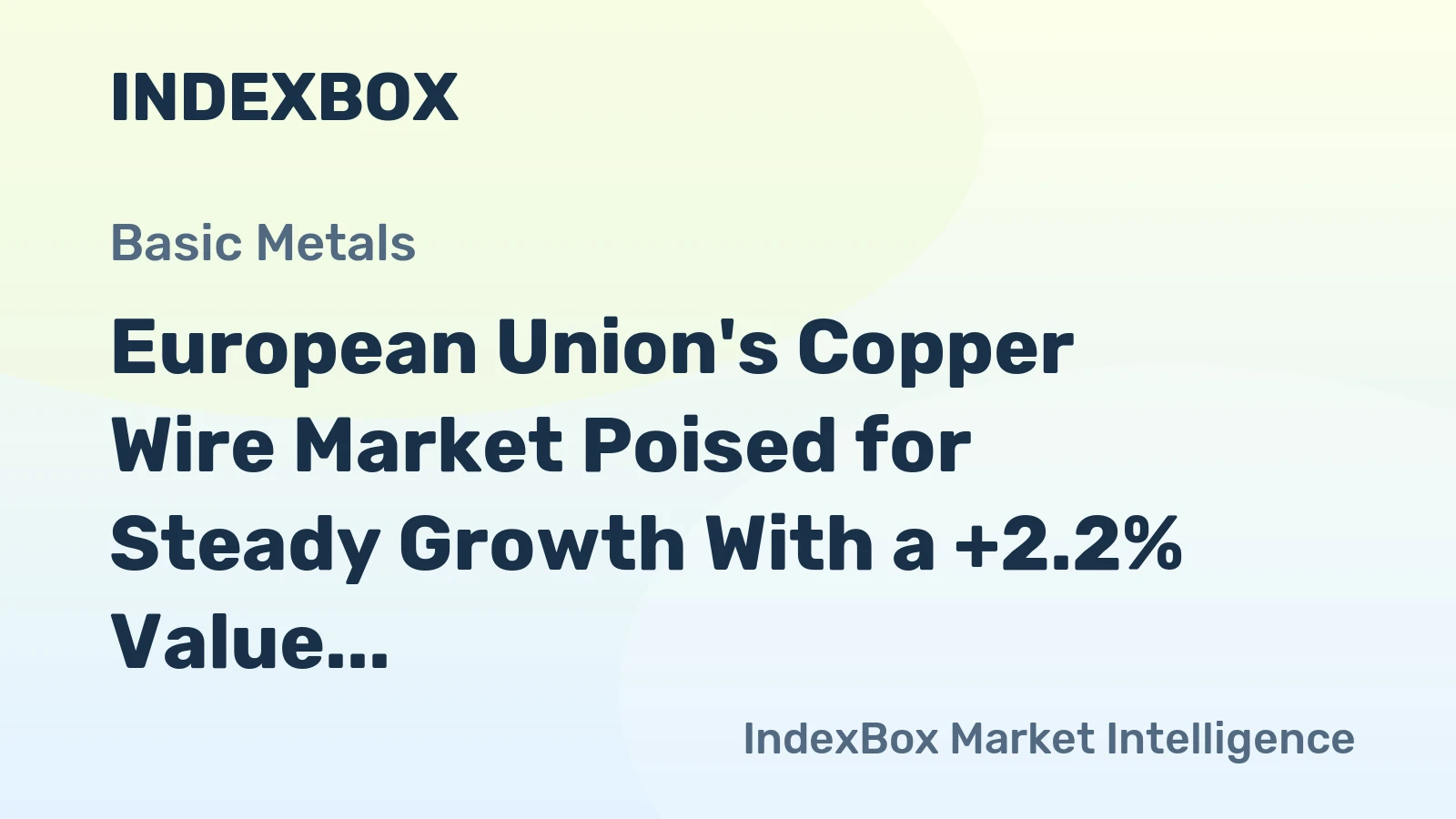European Union's Copper Wire Market Poised for Steady Growth With a +2.2% Value CAGR Through 2035