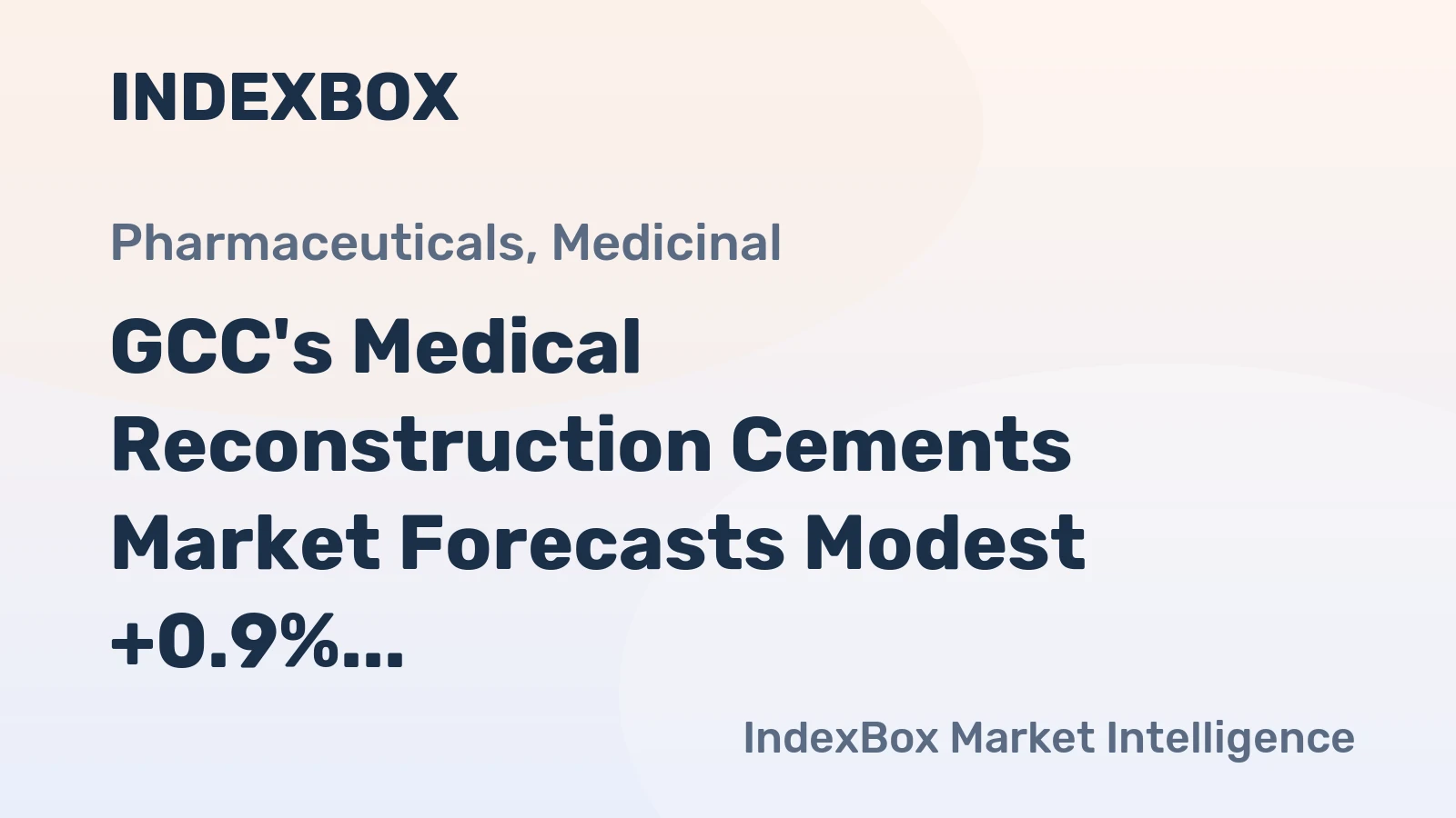 GCC's Medical Reconstruction Cements Market Forecasts Modest +0.9% Volume Growth Through 2035