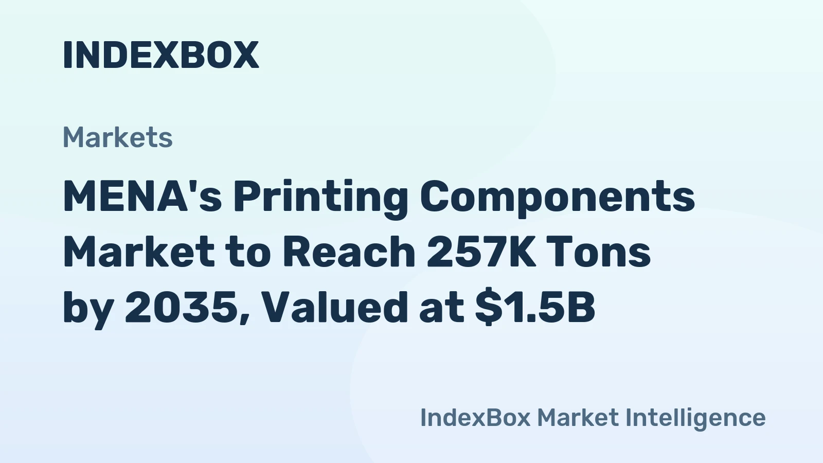 MENA's Printing Components Market to Reach 257K Tons by 2035, Valued at $1.5B