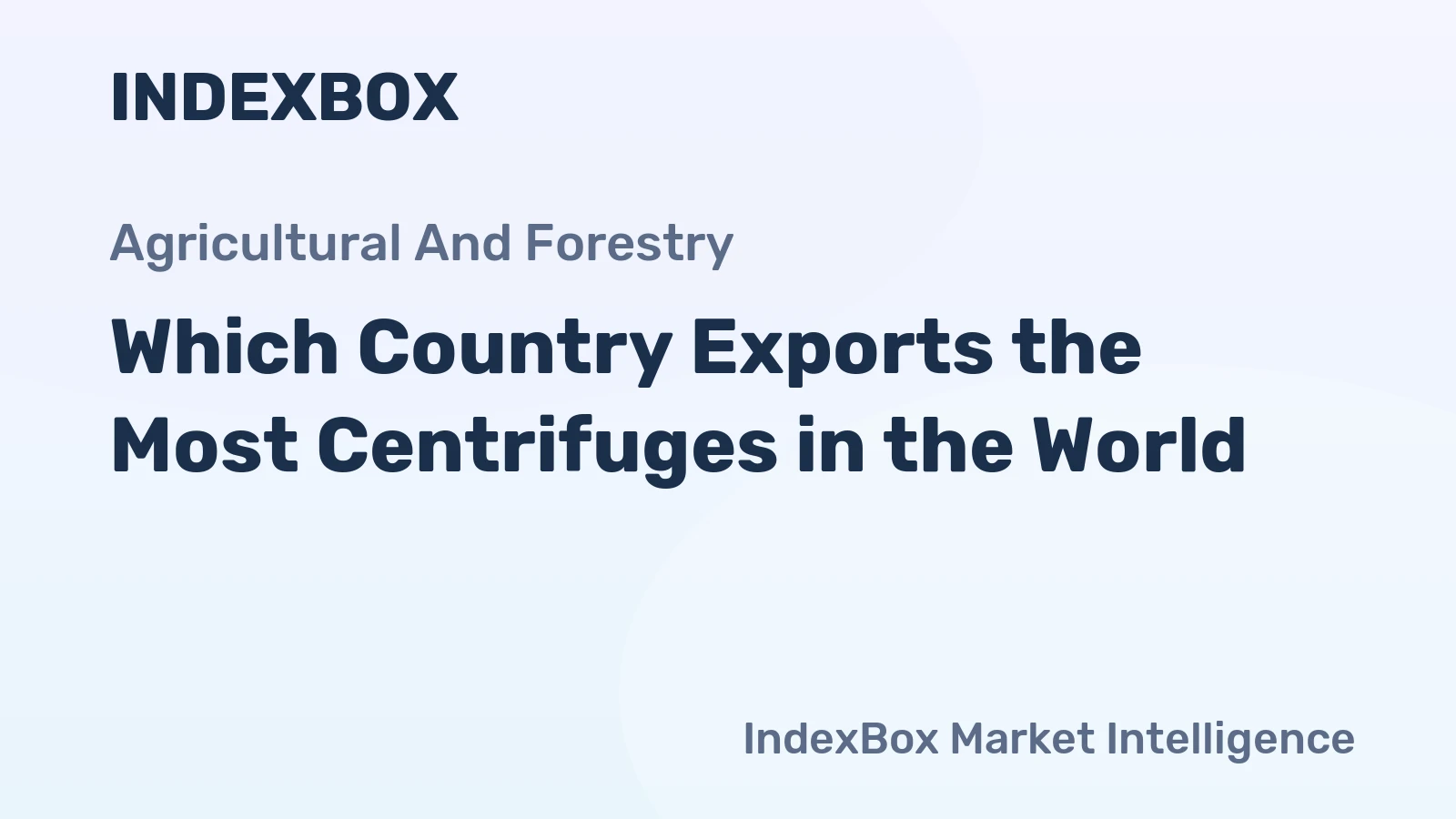 Which Country Exports the Most Centrifuges in the World?