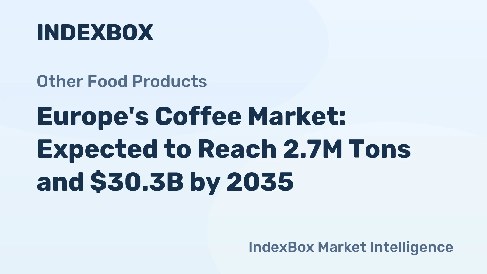 Europe's Coffee Market: Expected to Reach 2.7M Tons and $30.3B by 2035