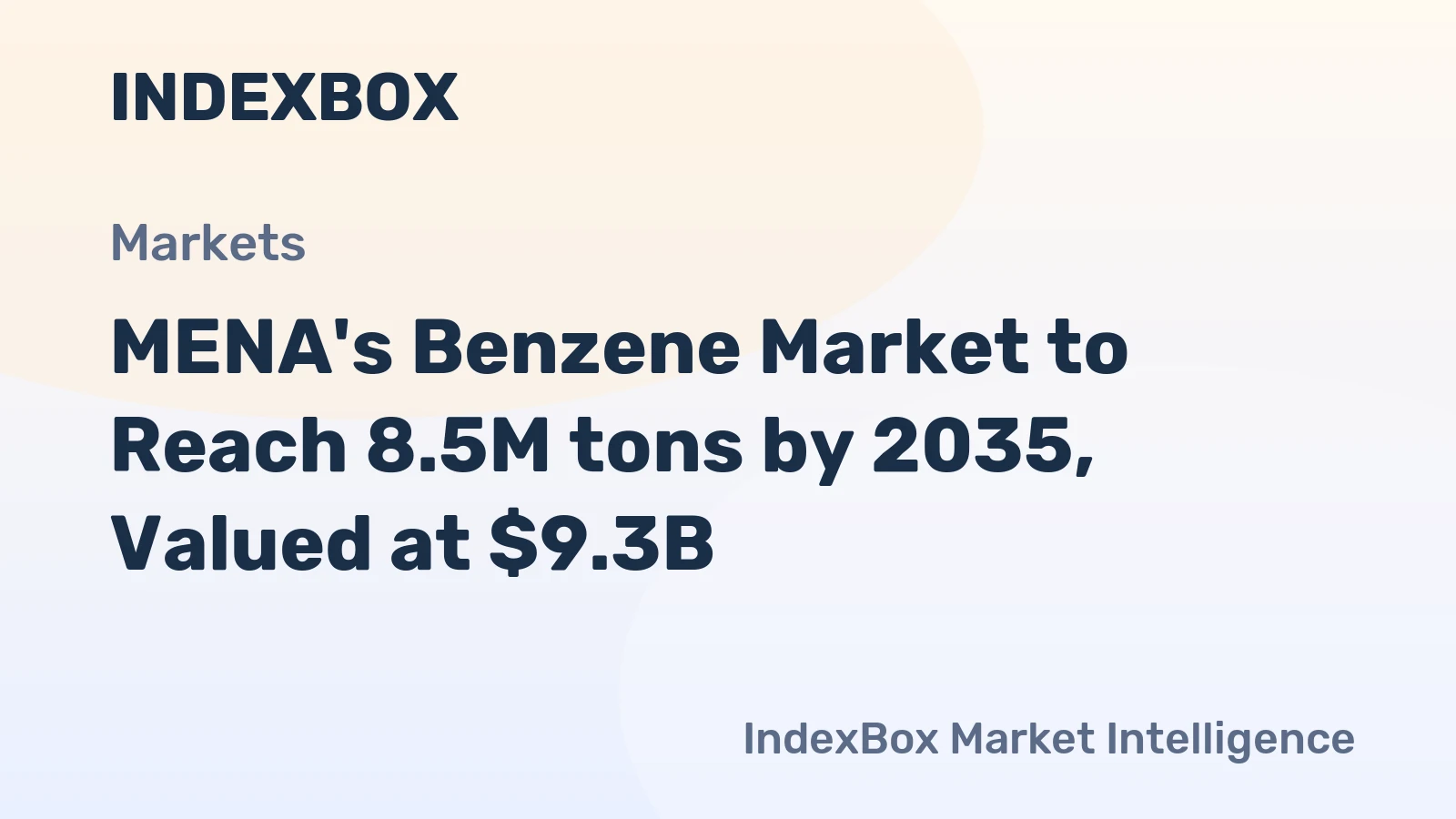 MENA's Benzene Market to Reach 8.5M tons by 2035, Valued at $9.3B