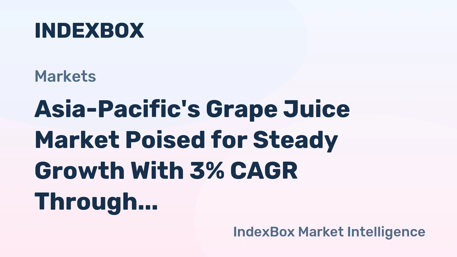 Asia-Pacific's Grape Juice Market Poised for Steady Growth With 3% CAGR Through 2035