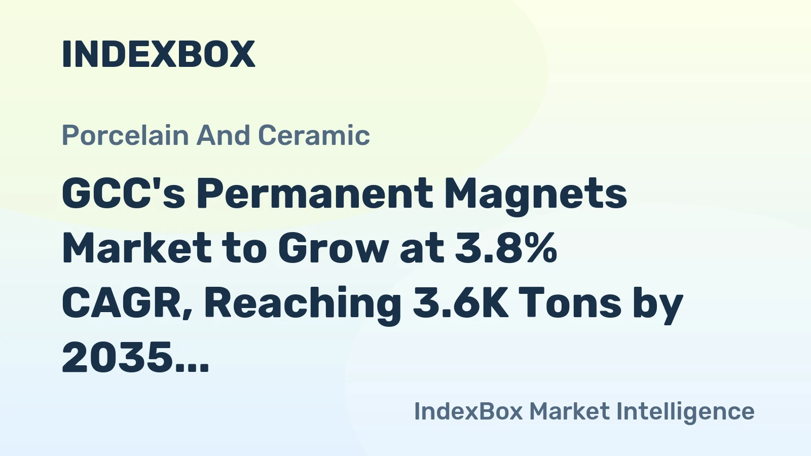 GCC's Permanent Magnets Market to Grow at 3.8% CAGR, Reaching 3.6K Tons by 2035